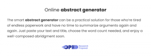 Abstract Generator Which Makes a Research Paper Stand Out